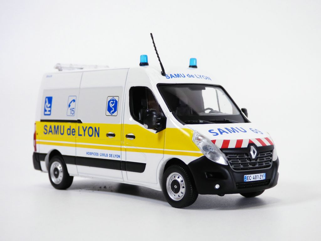 RENAULT MASTER ambulance SAMU de Lyon 1/43 HCL SAMU 69 3551095187901 | eBay